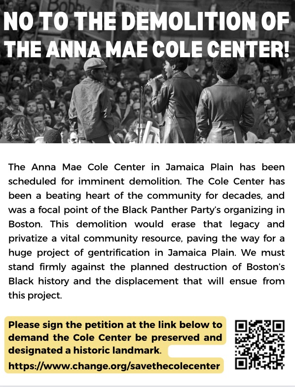 NO to the Demolition of the Anna Mae Cole Center in Boston! – The ...